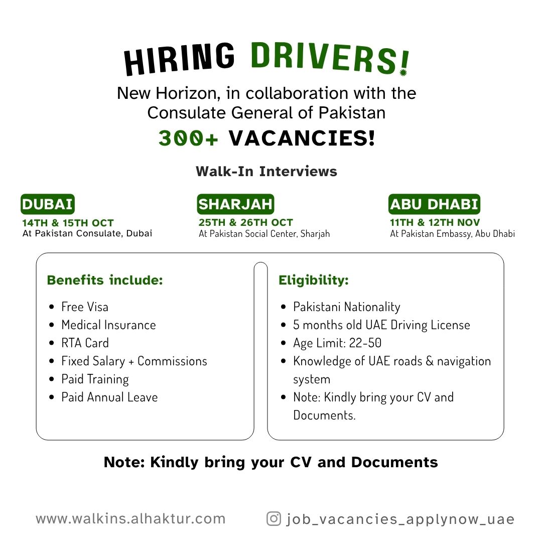New Horizon Walk in Interviews - Alhaktur Walk ins